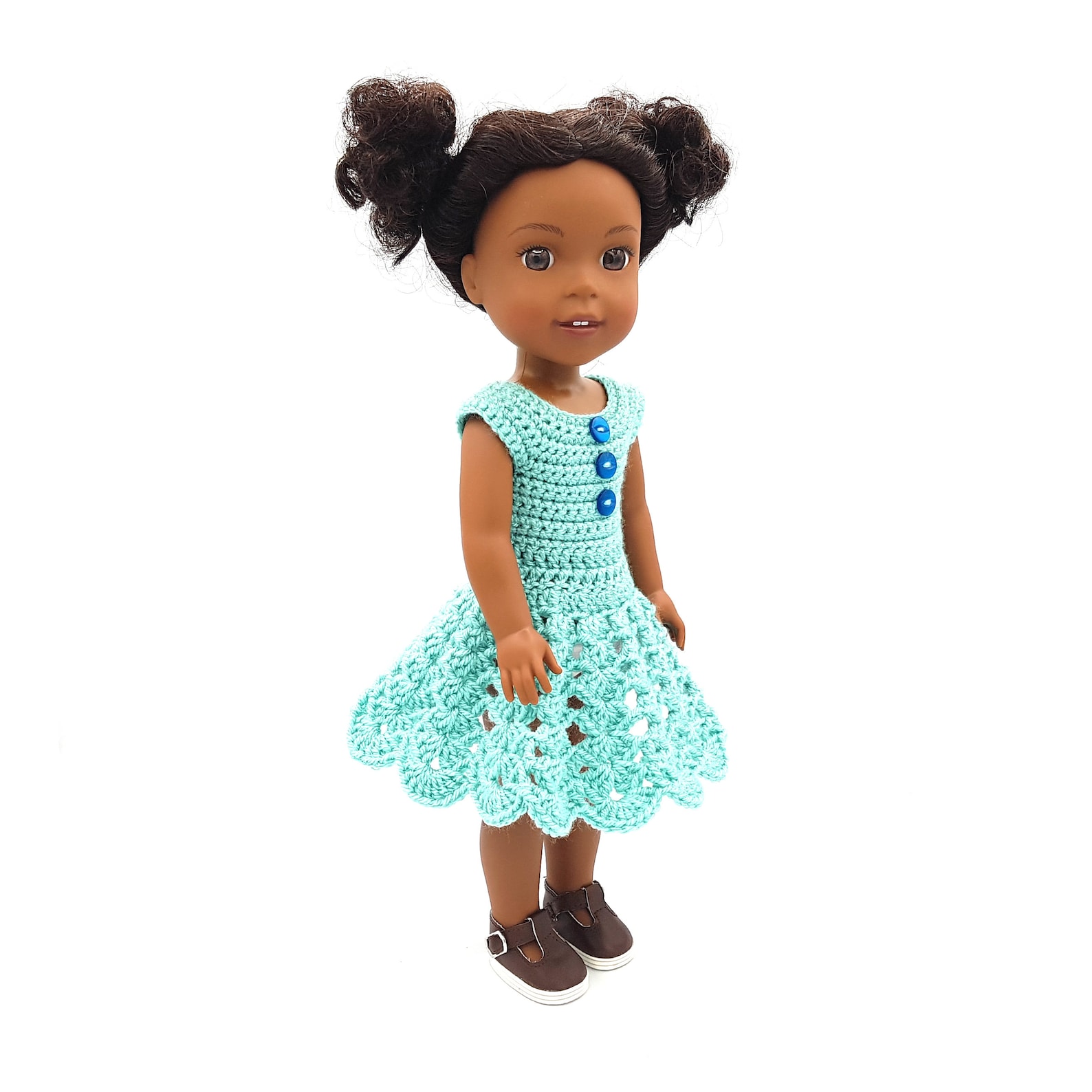 Crochet Pattern for Two Dresses for Wellie Wishers 14,5, Hearts for ...