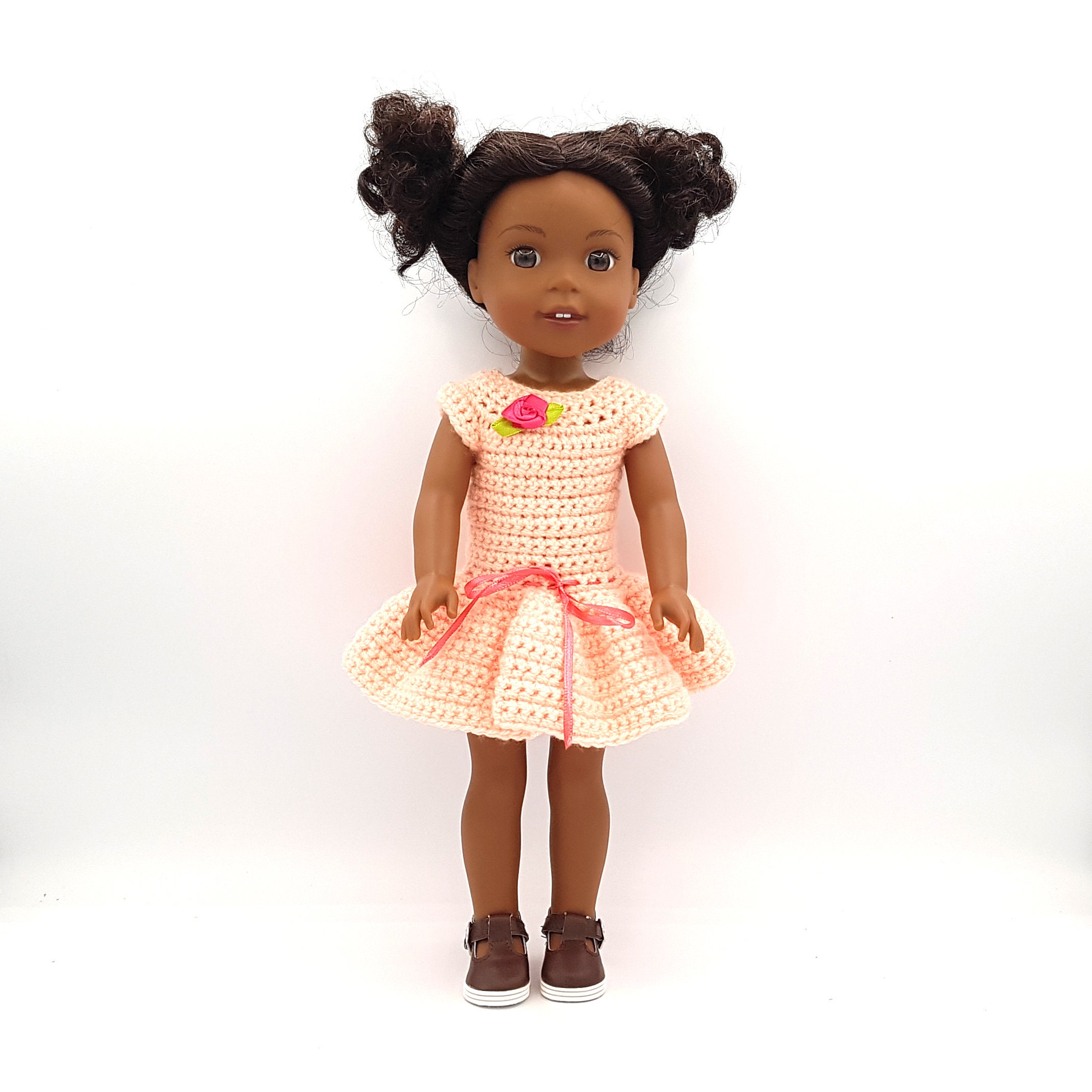 Crochet Pattern for Three Dresses for Wellie Wishers 14,5, Hearts for ...