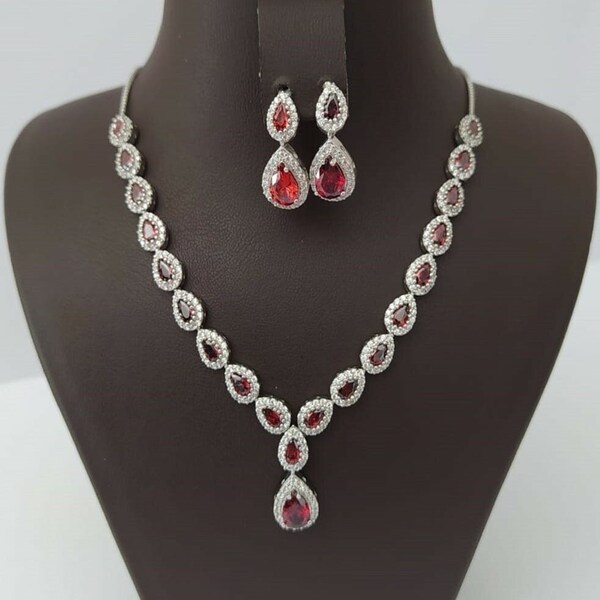 Red Ruby Necklace - Etsy