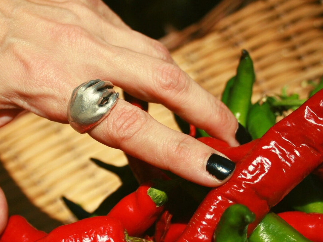 Silver Plated Hand Embrace Ring - Symbol of Love, Friendship, and ...