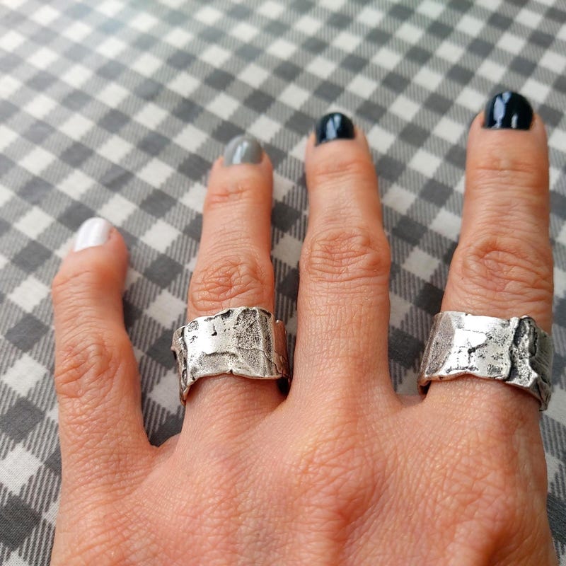 Mens Edgy Gold Ring - Etsy UK