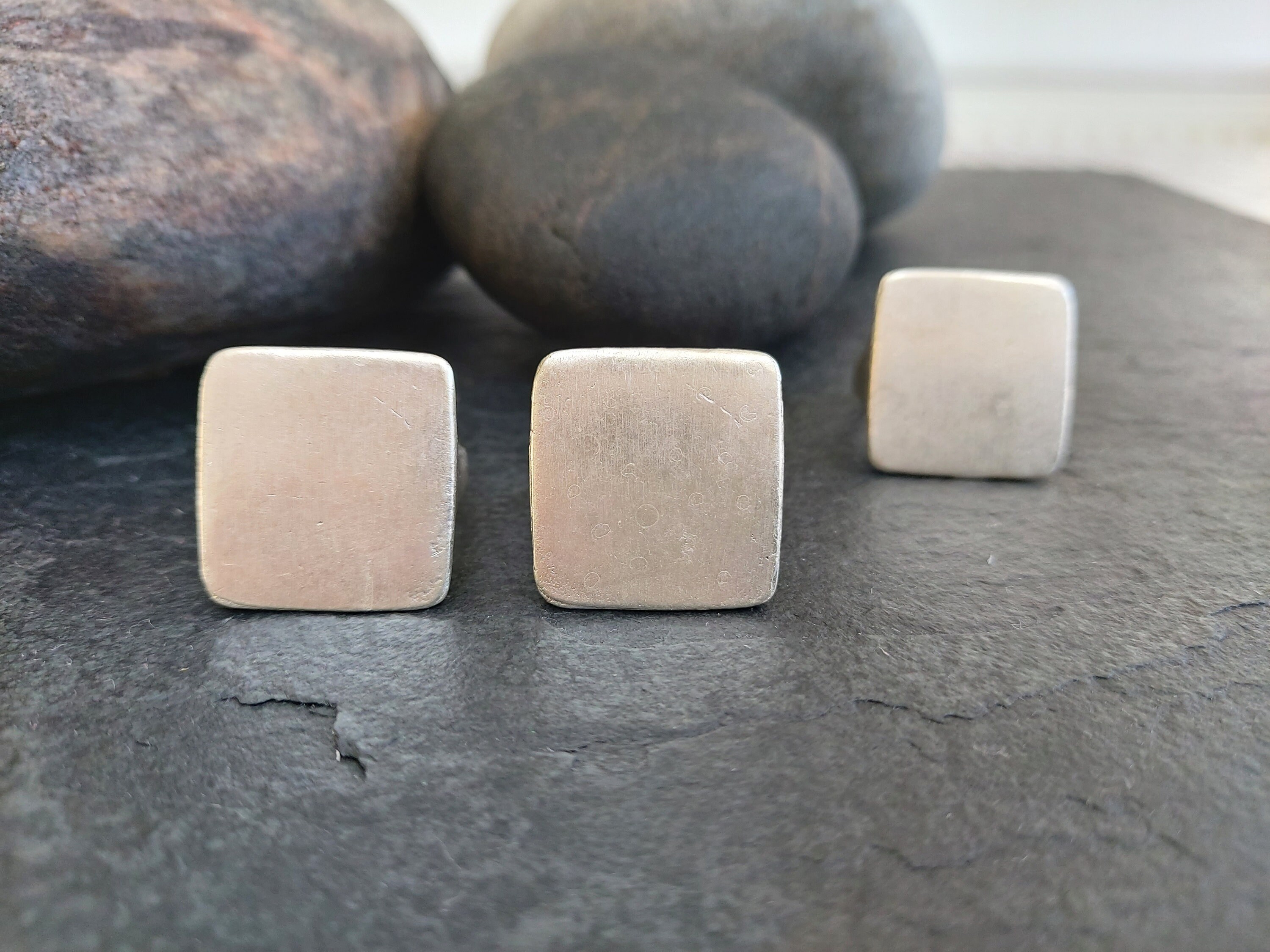 68 / Silver Square Geometric Ring, Abstract Minimalist Ring - Etsy