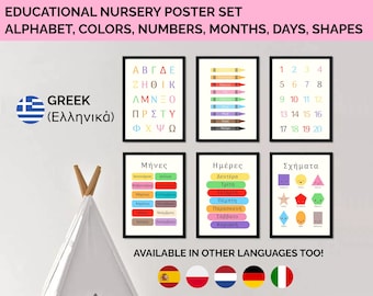 Greek Alphabet Posters - Etsy