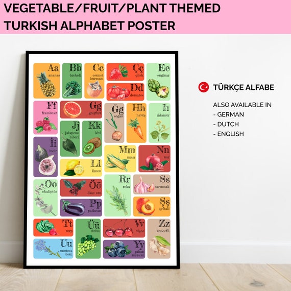 Toys Toys & Games Learning & School Vegetable/Fruit/Plant Themed Poster ...