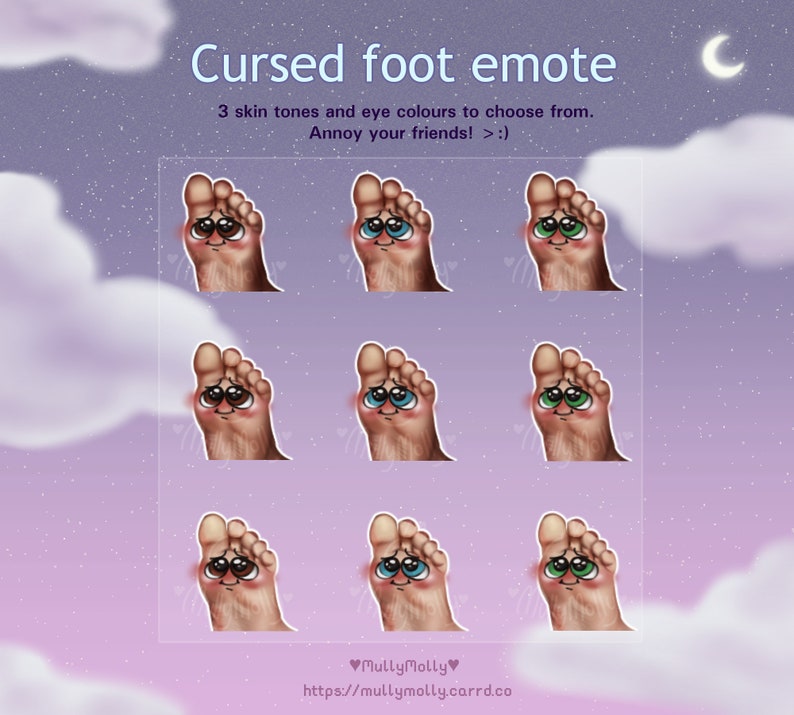 Cursed Foot Emotes | Discord & Twitch | 4 File Sizes Each | Instant ...