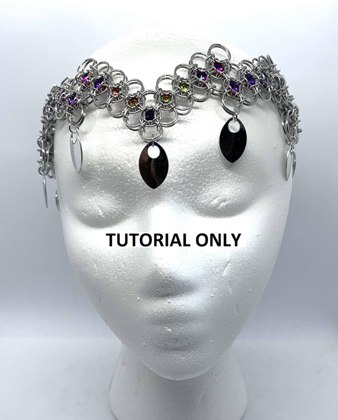 Chainmail Elven Circlet Rivoli Capture Headpiece TUTORIAL - Etsy