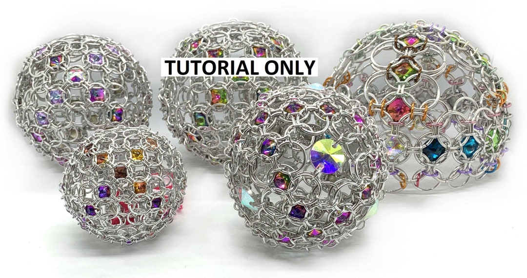 Chainmail Multiple Sizes Holiday Ornament Juggling Ball TUTORIAL - Etsy