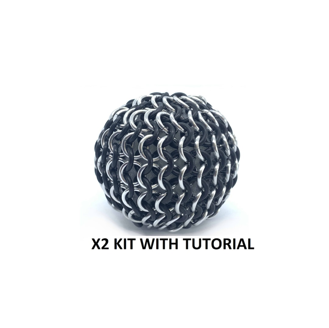 Chainmail Stretchy Stress Ball Juggling Hacky Sack X2 KIT WITH TUTORIAL ...