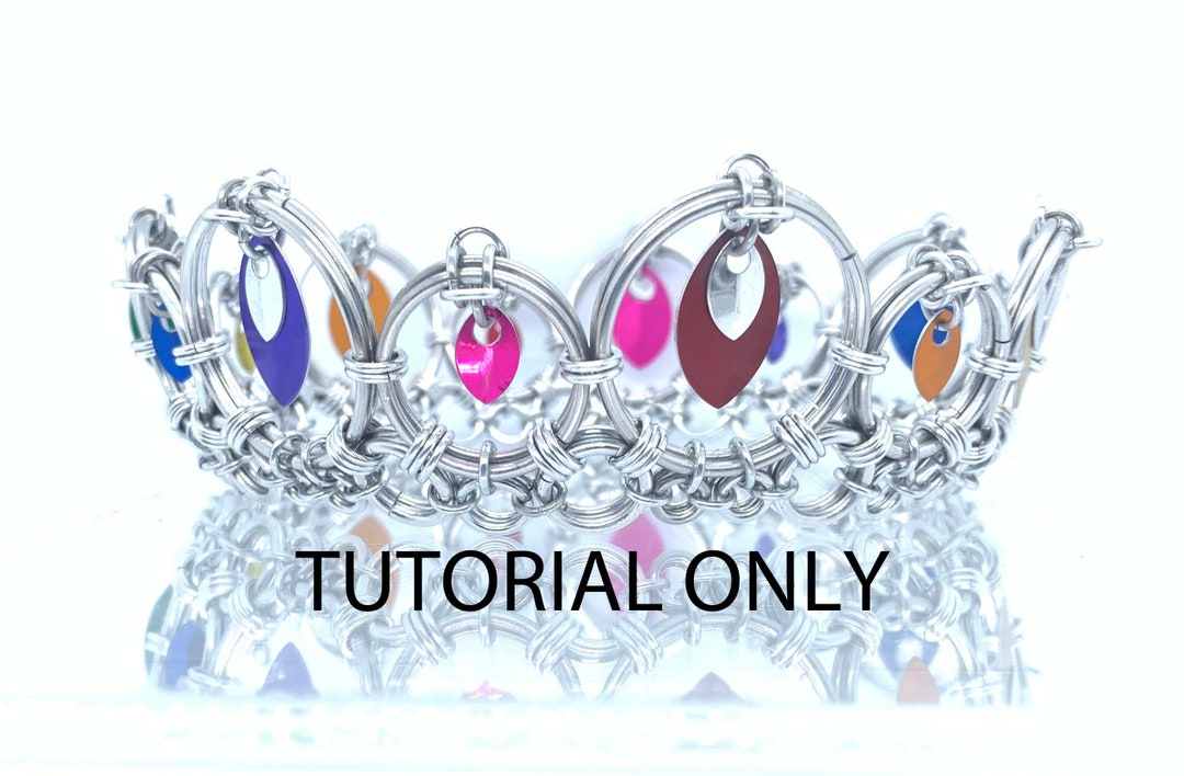 Chainmail Scale Dangle Crown TUTORIAL - Etsy