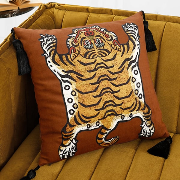 Tiger Pillow - Etsy
