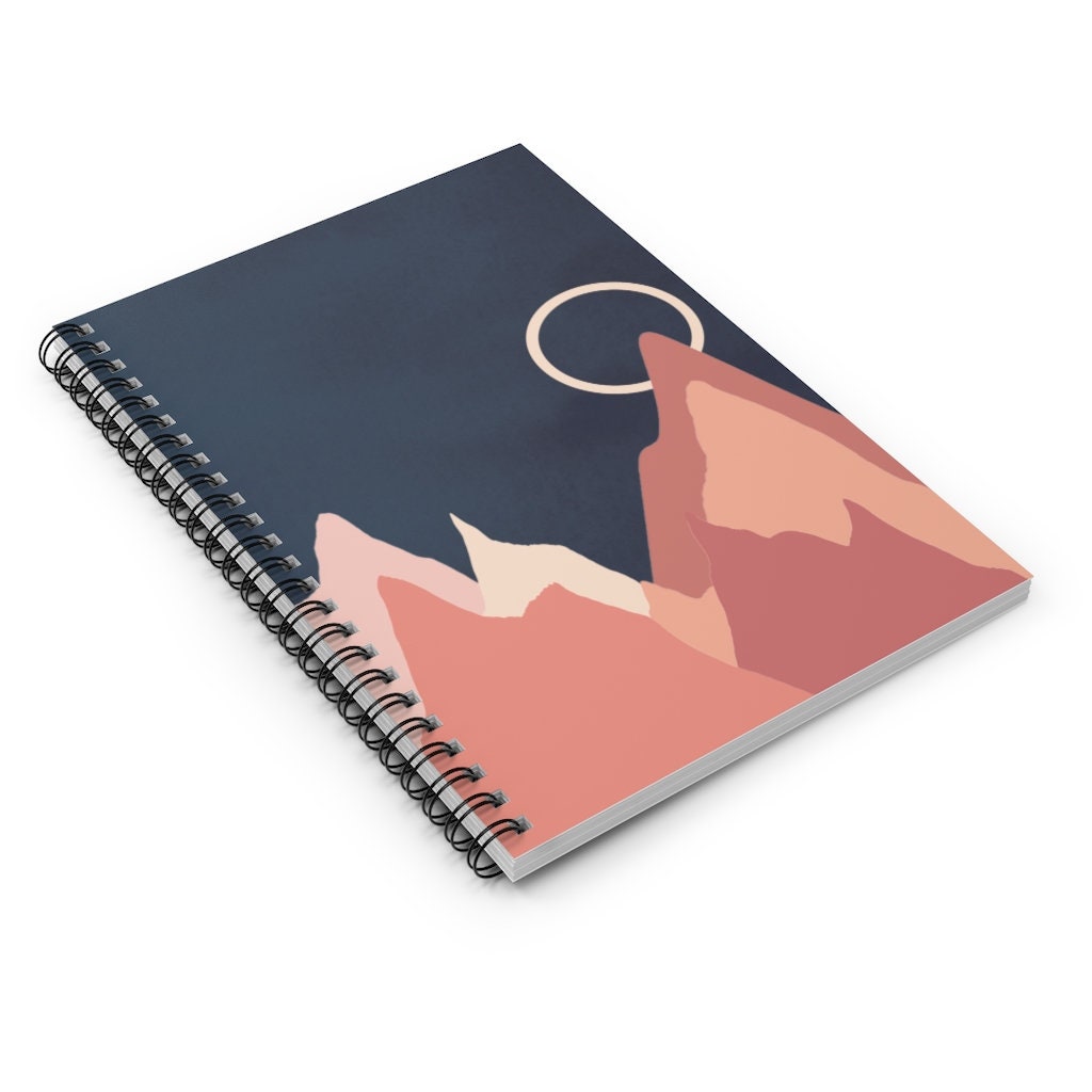 Abstract Mountain Notebook | Hiking Journal | Spiral Notebook | Travel ...