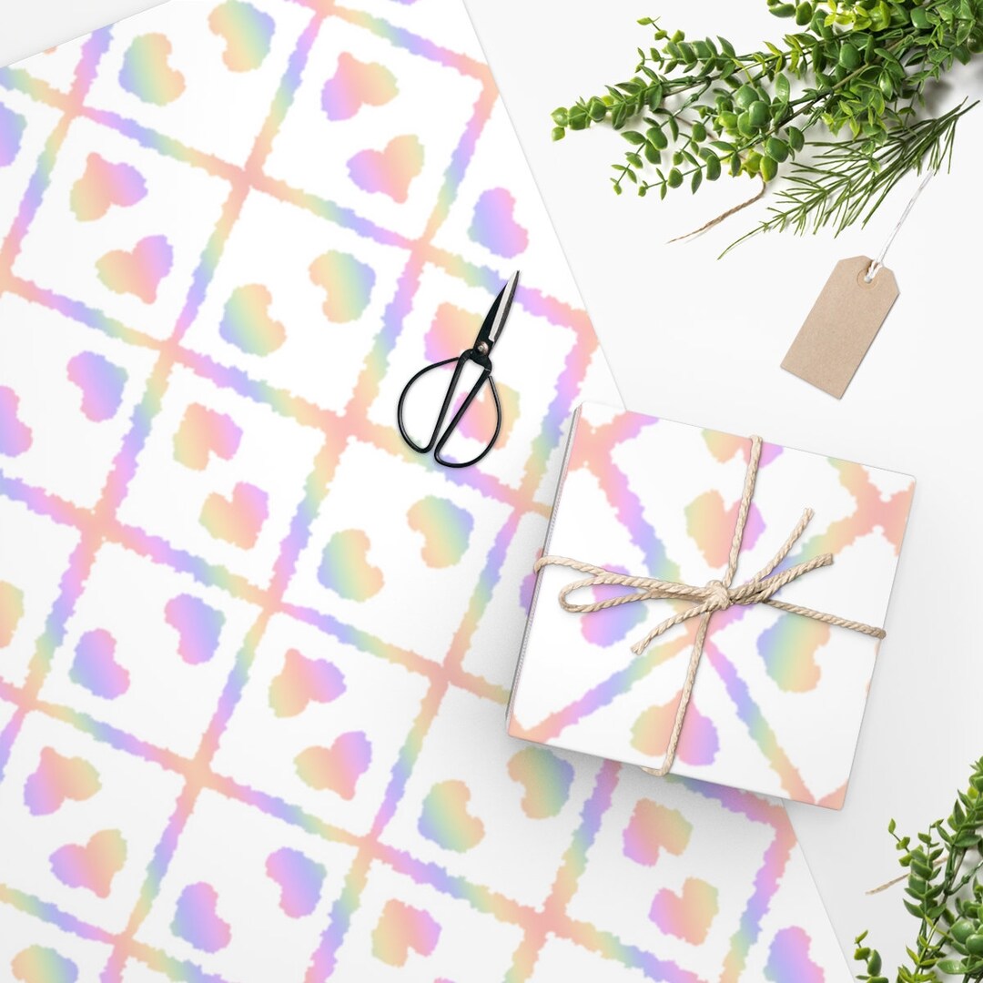 Pastel Rainbow Wrapping Paper | Boho Wrapping Paper | New Baby Gift ...