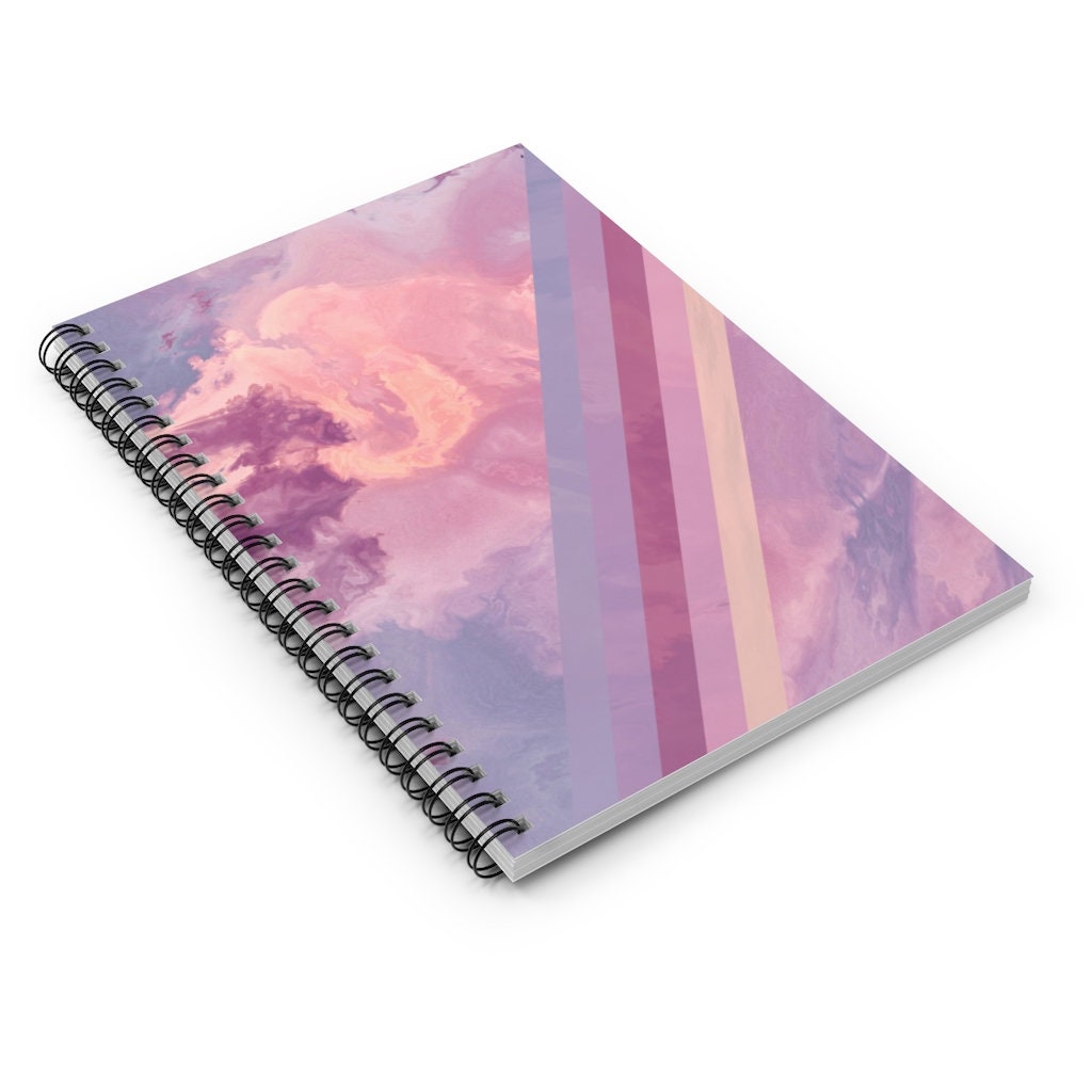 Quaderno a spirale a righe / Boho Journal / Copertina in marmo - Etsy ...