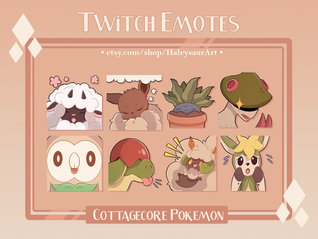 Twitch, Discord Emote Pack - Cottagecore Pokemon - Etsy