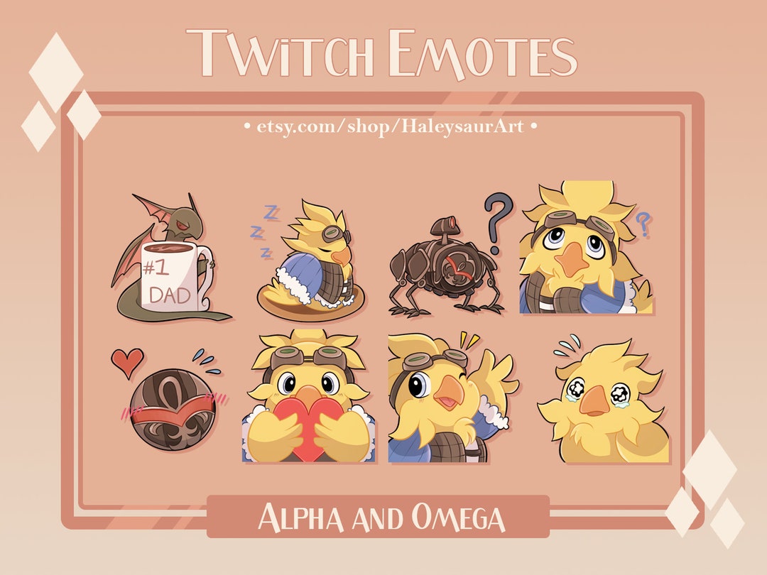 Twitch, Discord Emote Pack - FFXIV, Alpha & Omega - Etsy
