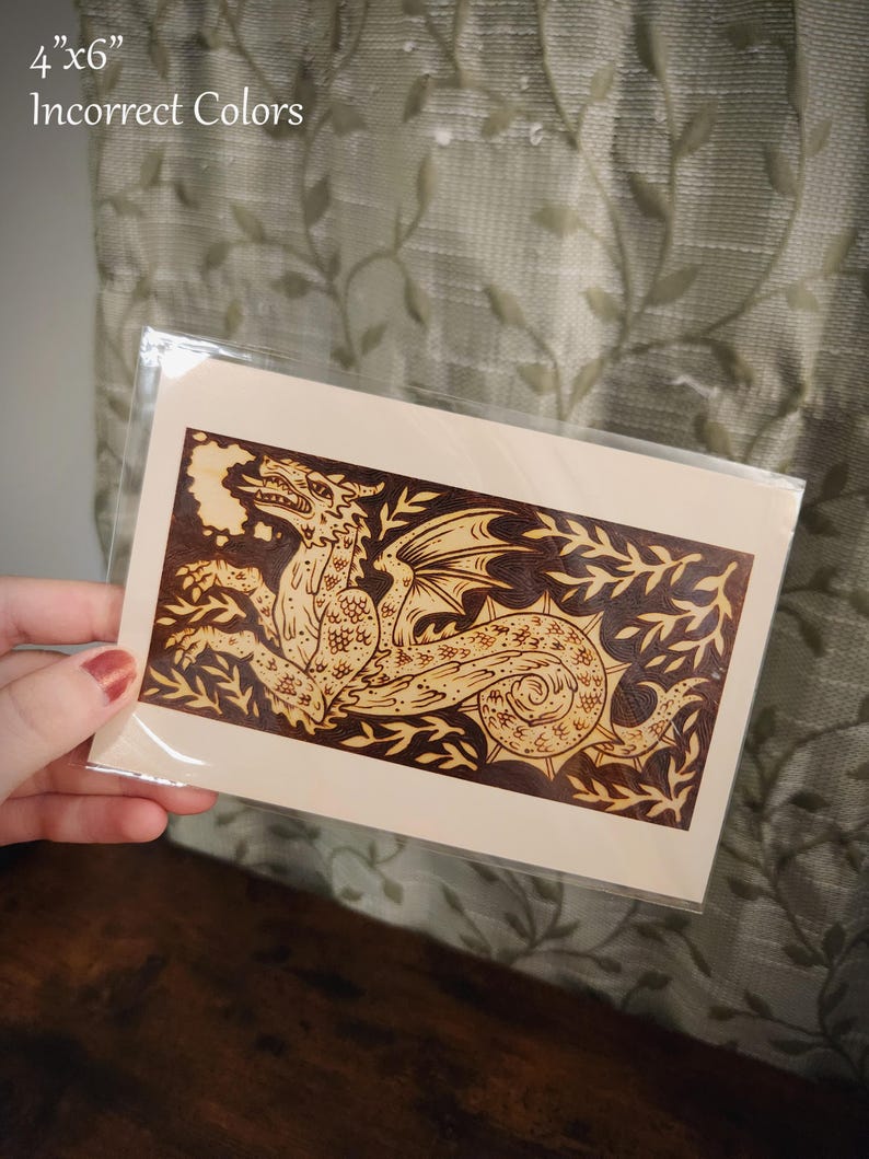Medieval Dragon Box Original Pyrography Print (A, B and C Grades) - Etsy