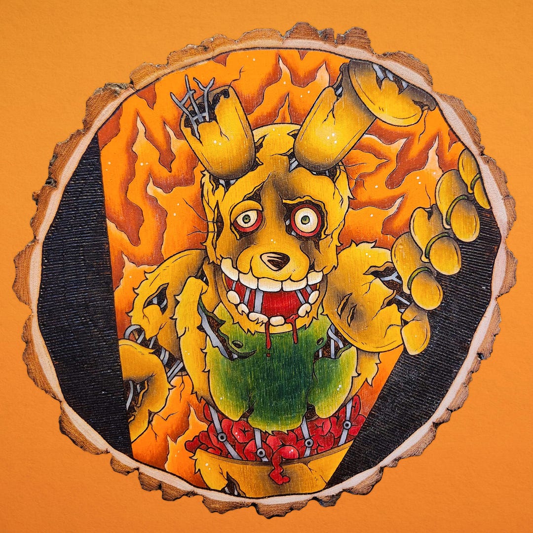 Springtrap FNAF Original Pyrography Print (A, B and C Grades) - Etsy