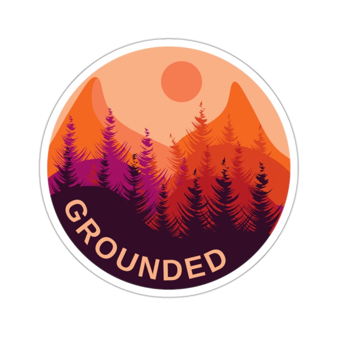 Grounded in Nature Sticker: Forest Scene Round Sticker - Etsy