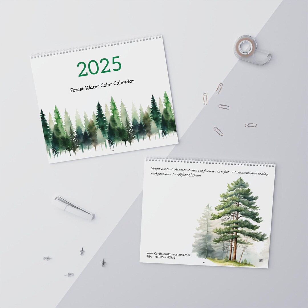 Forest 2025 Wall Calendar - Serenity & Tranquility for Home or Office ...