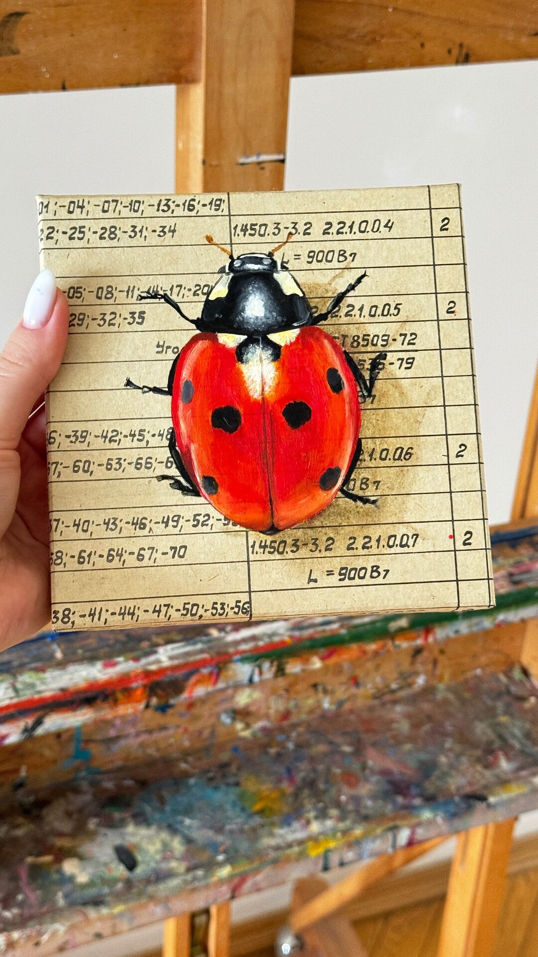 Ladybug. Original Oil Painting - Etsy