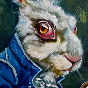 White Rabbit. Original Oil Painting. - Etsy