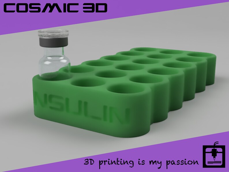 Insulin Vial Holder 3D Printed Storage Visual Amount - Etsy