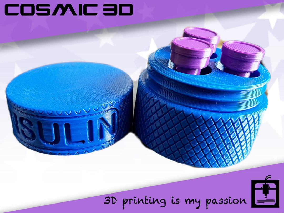 Insulin Vial Travel Holder – Fits 25mm Vials | Secure Screw-top Case (1 ...