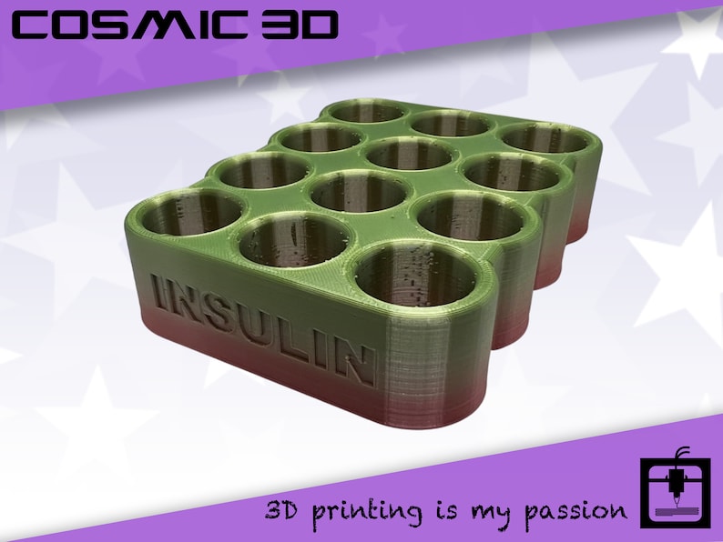 Insulin Vial Holder 3D Printed Storage Visual Amount - Etsy