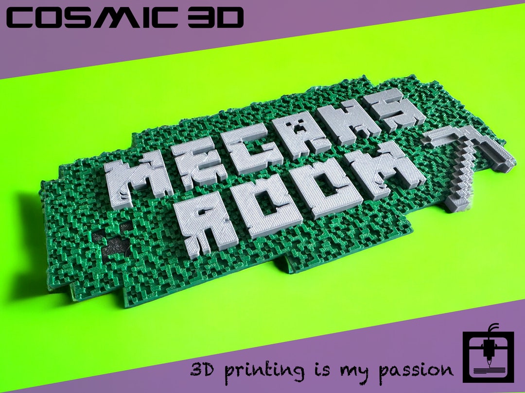 Personalised Minecraft Door Sign - Custom Name Room Decor for Gamers ...