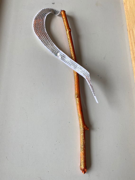 Orange Magic Wand with Sparkly Tail | Etsy