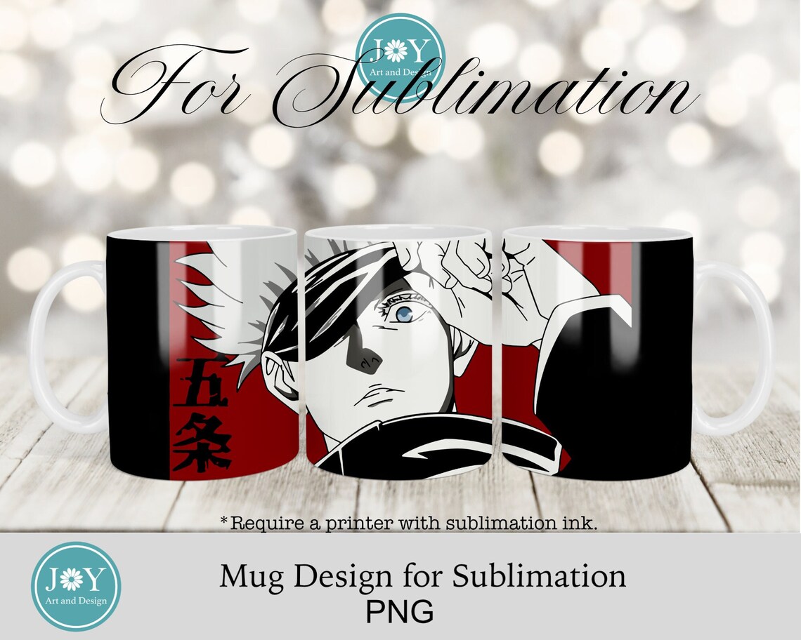 Mug Design for Sublimation, Anime Mug Wrap Template, Mug Press ...
