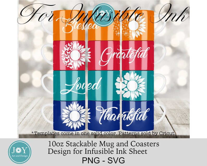 10oz Cricut Stackable Mugs Svg, Mugs and Coasters Cricut Mug Press SVG ...