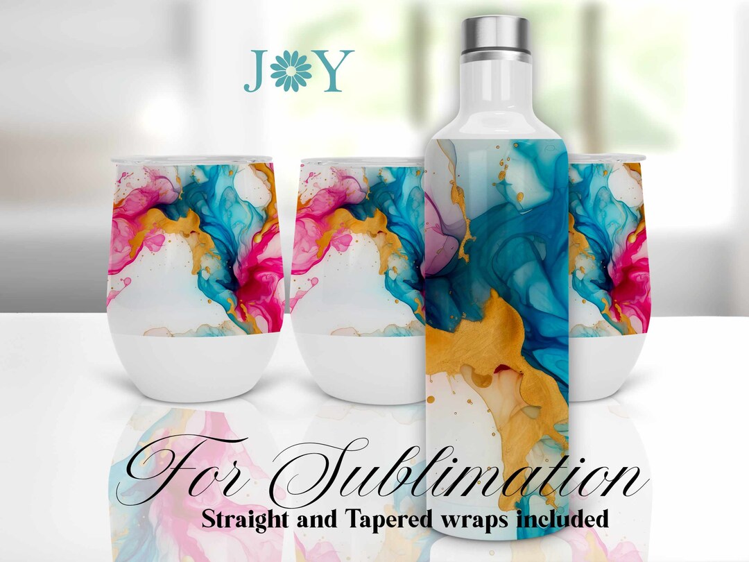12 Oz Wine Set Tumblers Sublimation Design, Instant Download Wine Gift ...