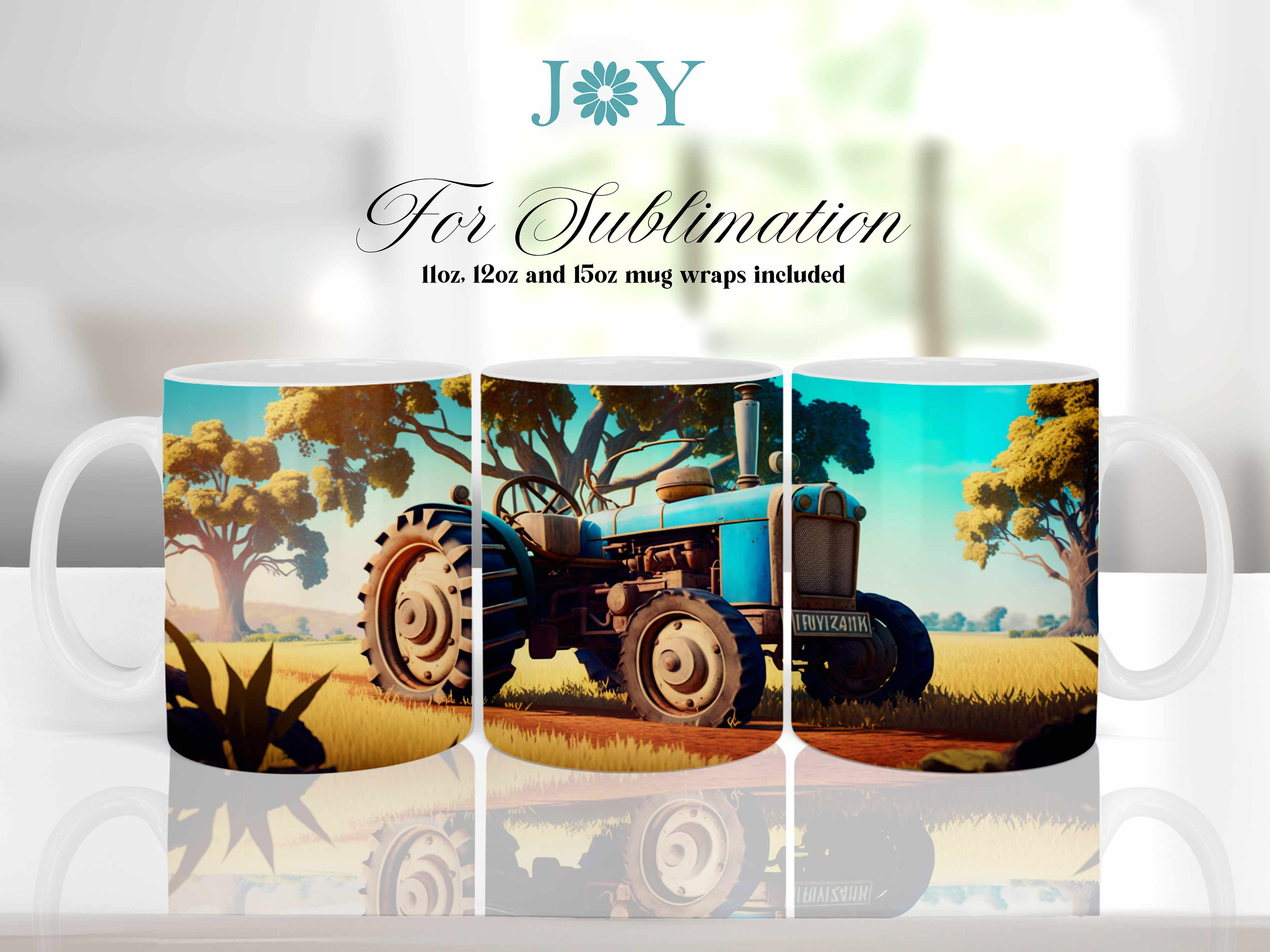 Old Tractor Sublimation Design for Mugs, Mug Press PNG, Coffee Mug PNG ...