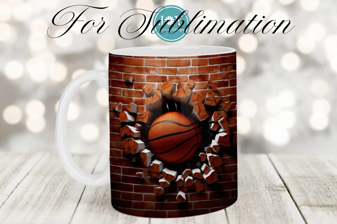 3D Basketball Coffee Mug Wrap PNG Digital Instant Download - Etsy