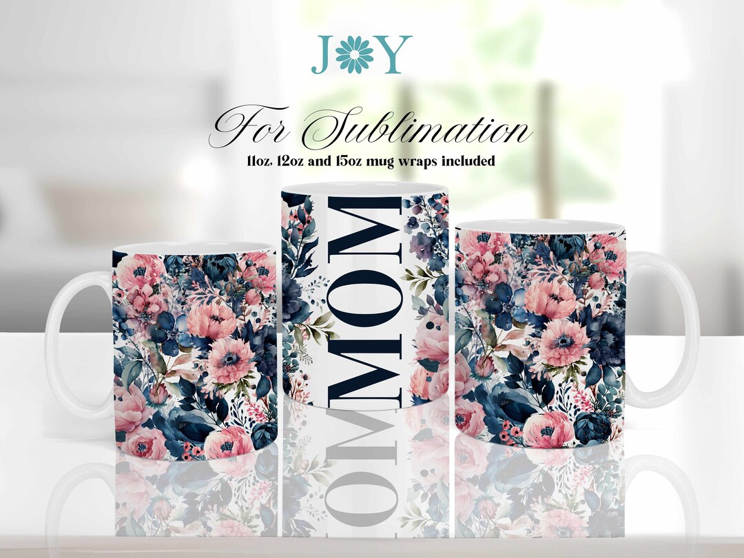 Mom Mug Press Sublimation Design, Custom Add Your Name Coffee Mug PNG ...