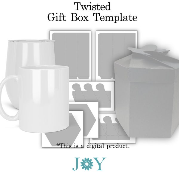 Mug Box Template - Etsy