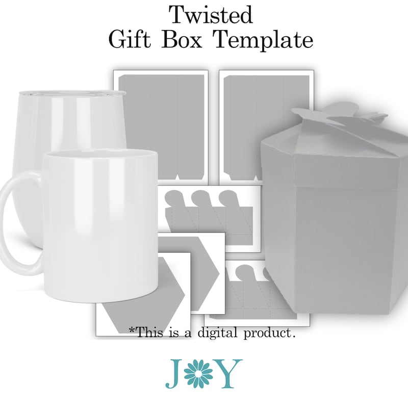 Mug Box Template - Etsy
