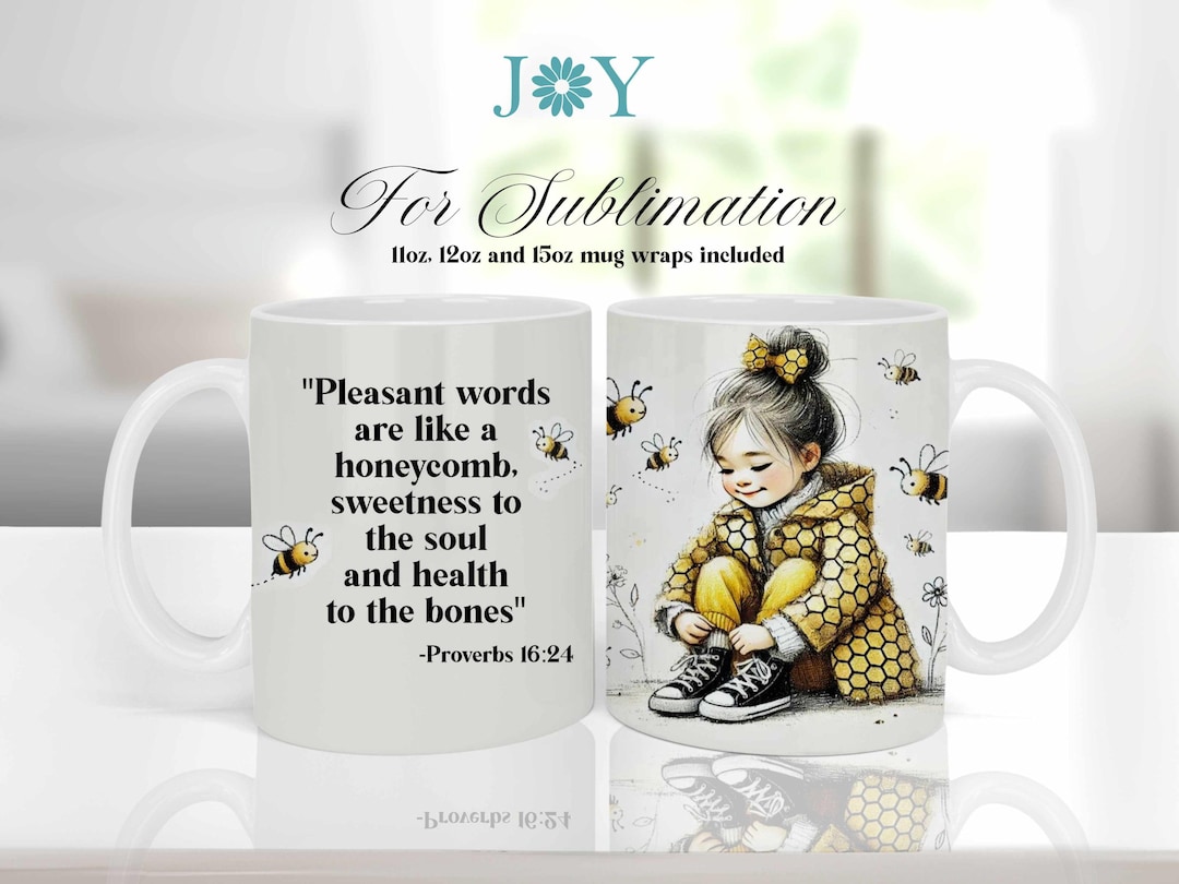 Proverbs Mug Sublimation Wrap Design - 11oz, 12oz, 15oz Mugs - Digital ...