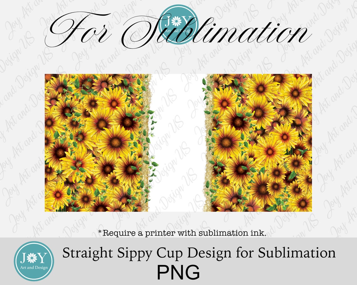 Straight Sippy Cup Sublimation Design, Digital Sublimation Tumbler ...