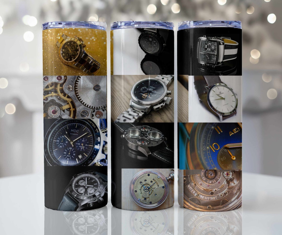 Wrist Watches 20 Oz Skinny Tumbler Wrap Sublimation Design, Instant ...