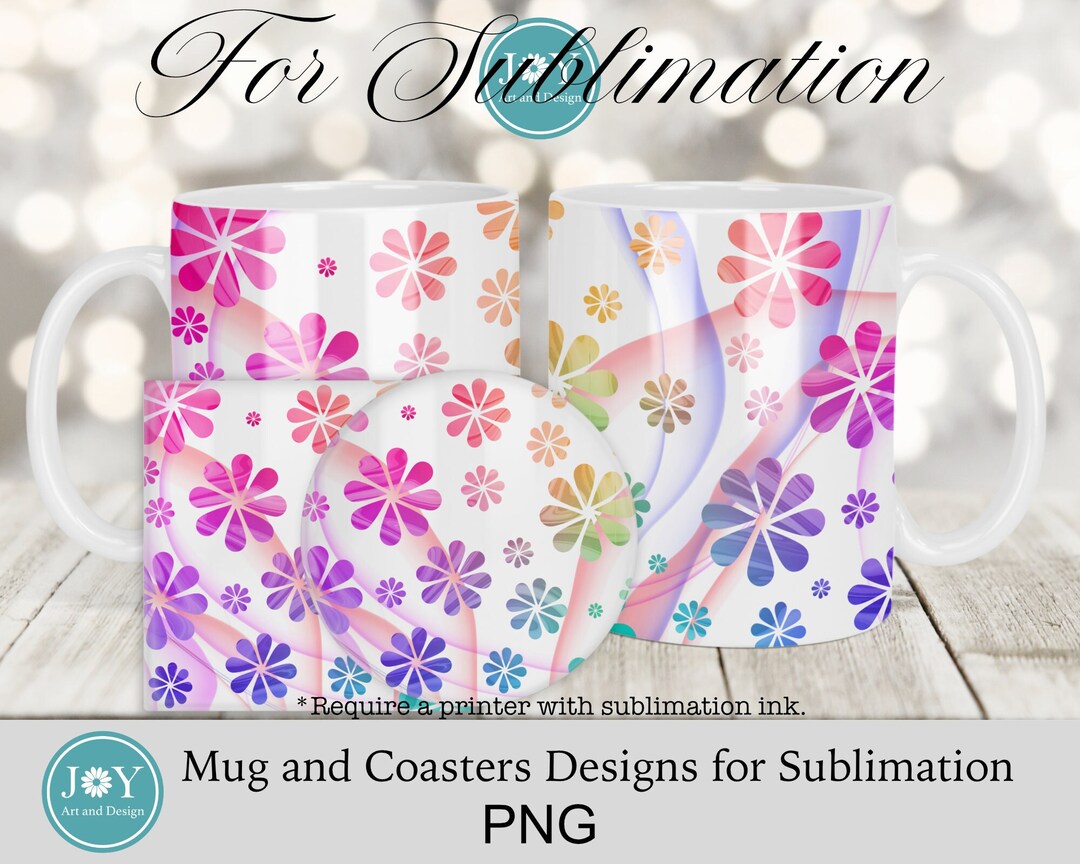 Flowers Mug Wrap Template Instant Download Mug Template - Etsy