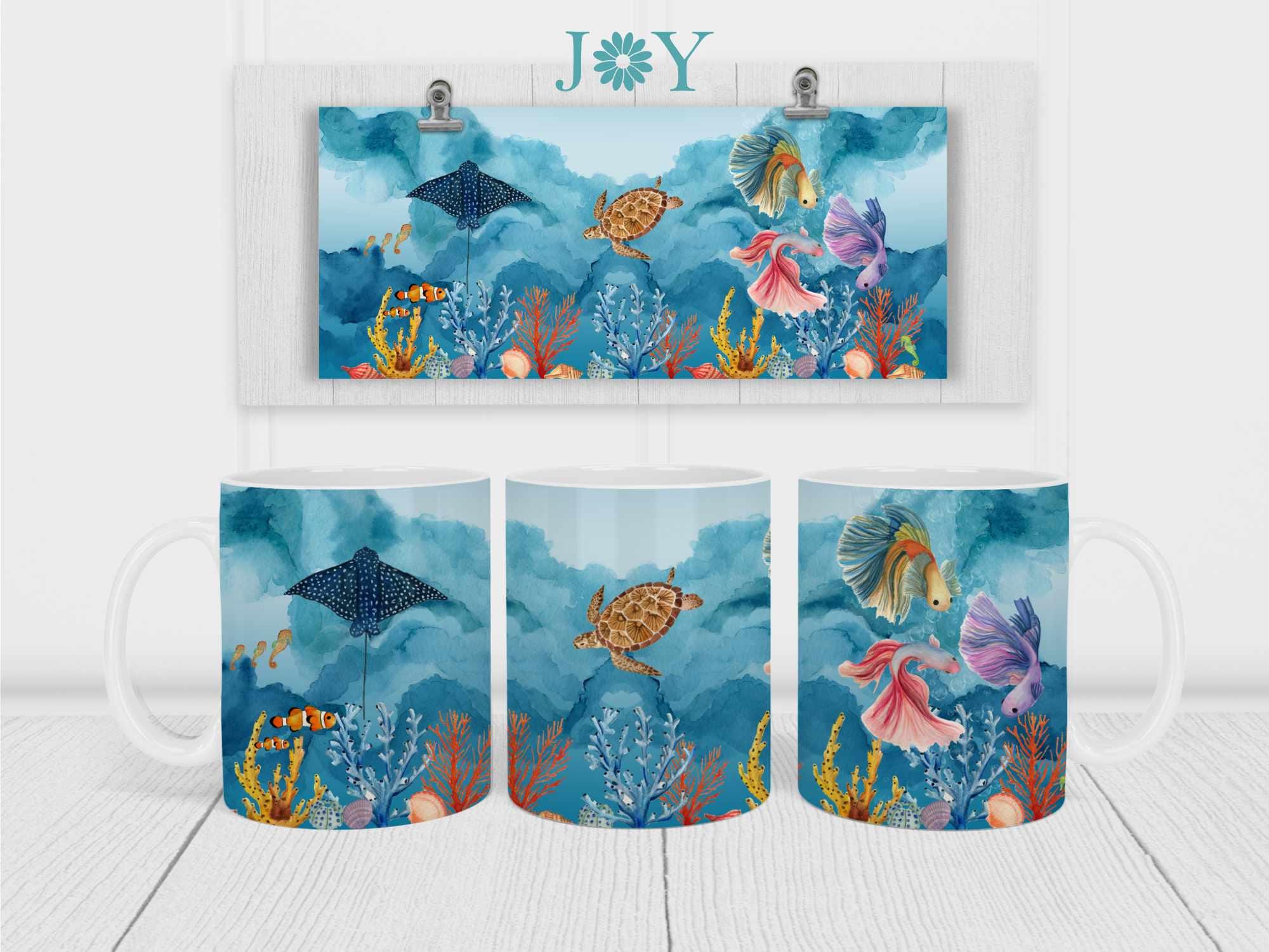 Under the Sea Sublimation Designs for Mugs, Sublimation Mug, Digital ...