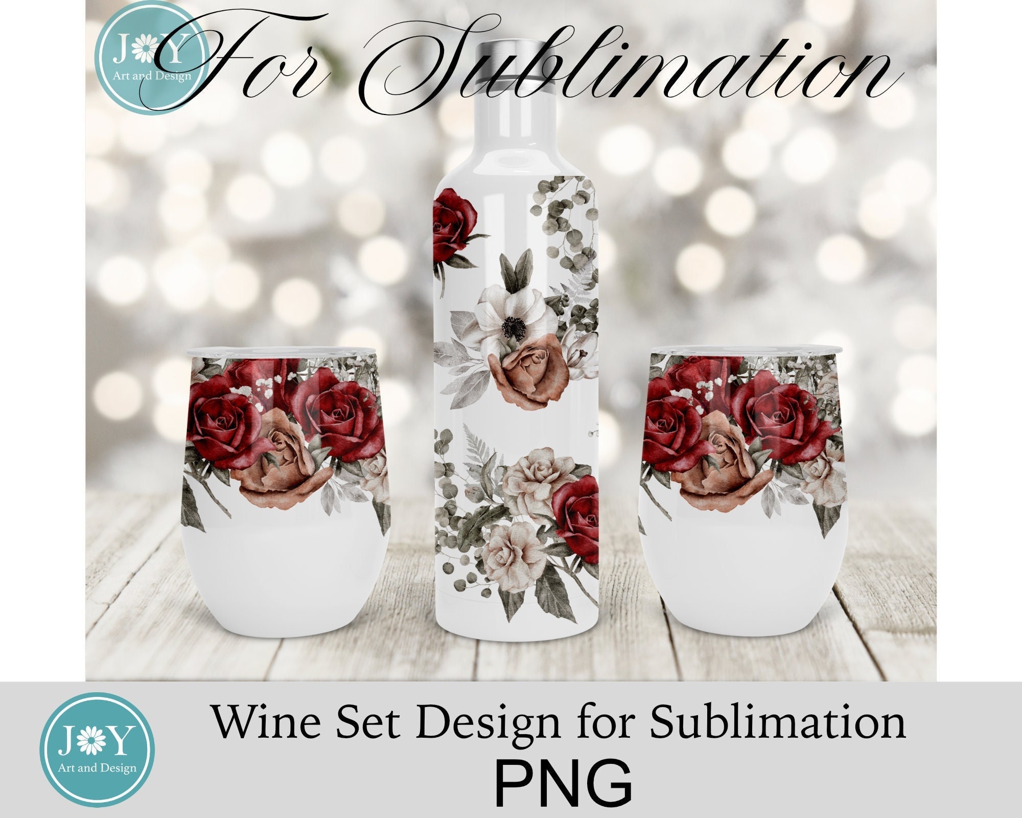 12 Oz Wine Set Tumblers Sublimation Design Instant Download | Etsy
