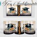 Graduation Mug Press Sublimation Design, Gold Cap Coffee Mug PNG ...