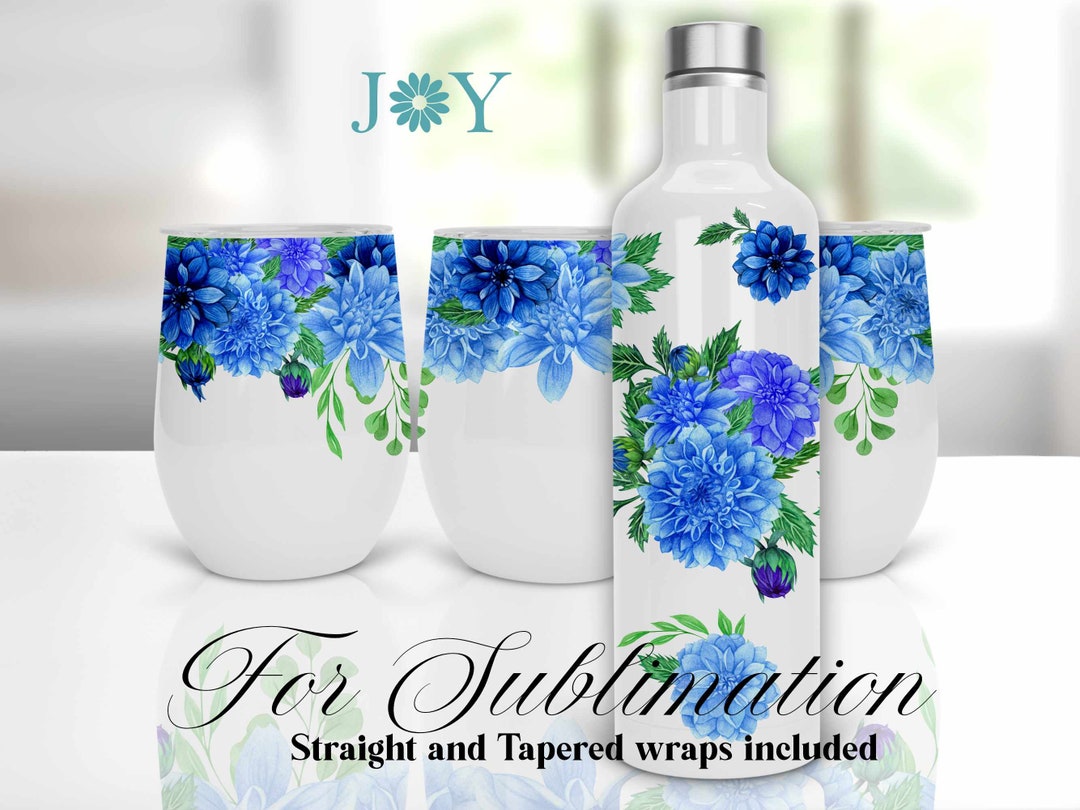 Wine Set Tumblers Sublimation Design, Instant Download 12 Oz Wine Gift ...