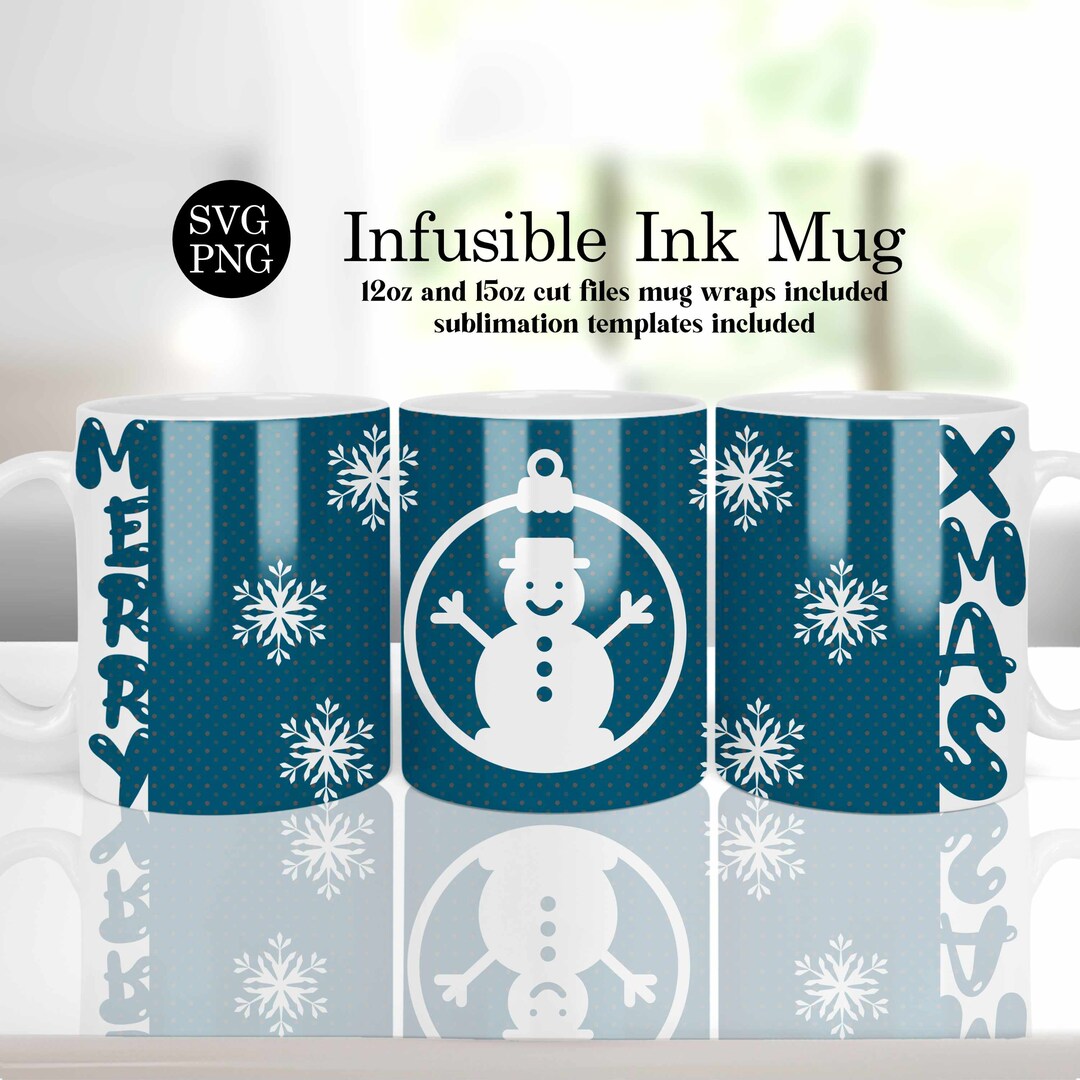 Cricut Mug Press Svg Template, Christmas Mug Press Svg, Holiday Mug ...