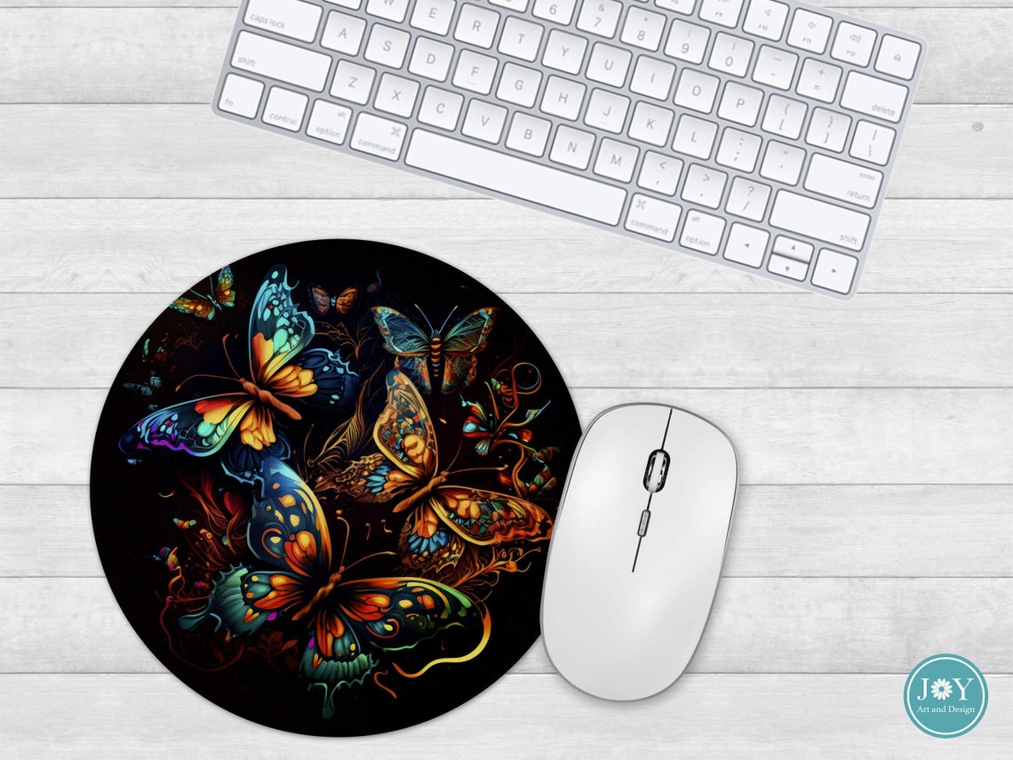 Butterflies Mouse Pad Sublimation Designs, Square and Round Mouse Pad ...
