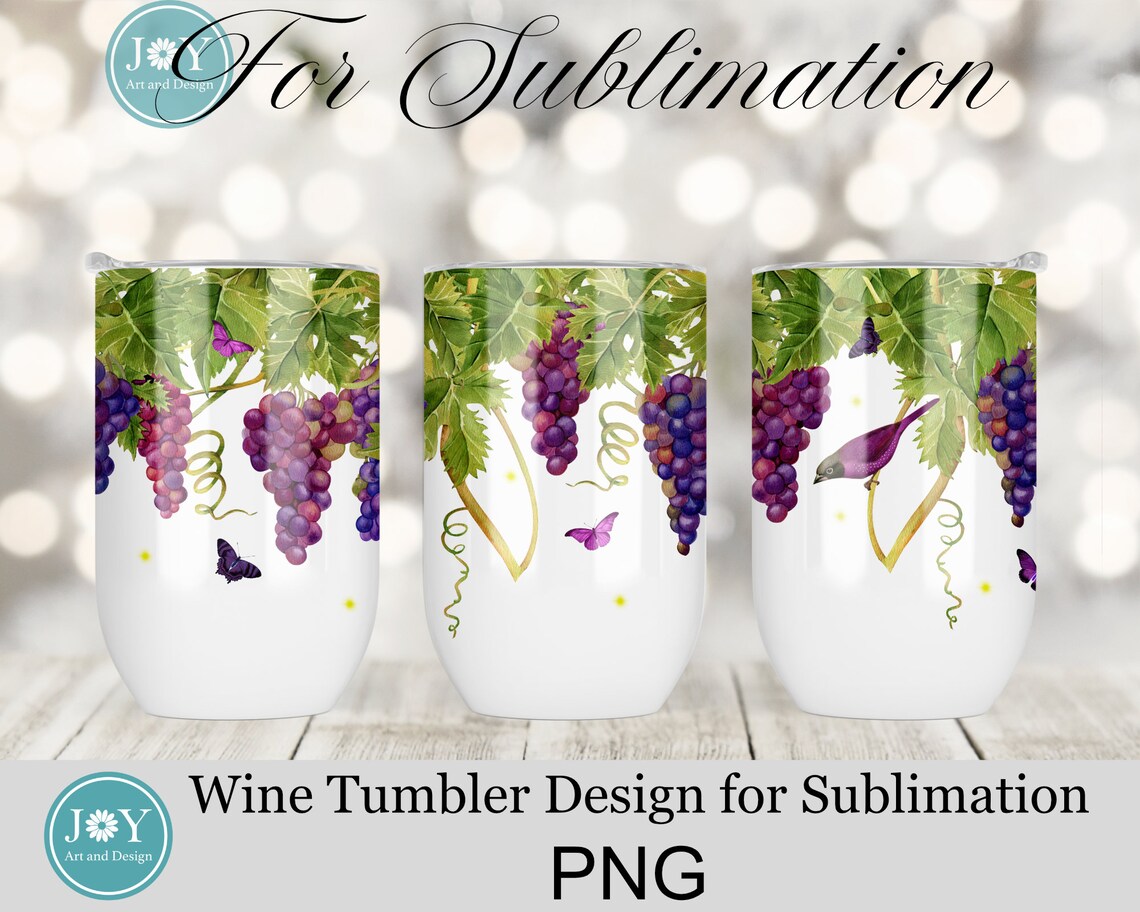 Grapes Wine Set Tumblers Wrap Instant Download Wine Gift Set - Etsy