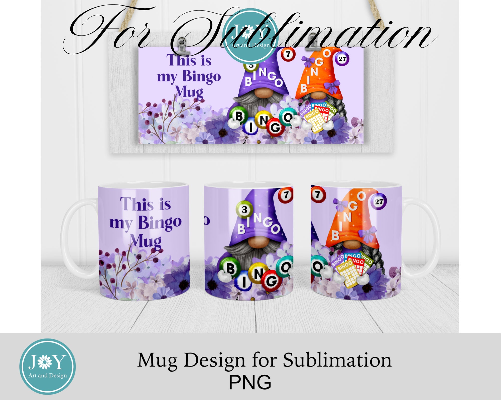 Bingo Gnomes Mug Press Design PNG Sublimation Designs for - Etsy